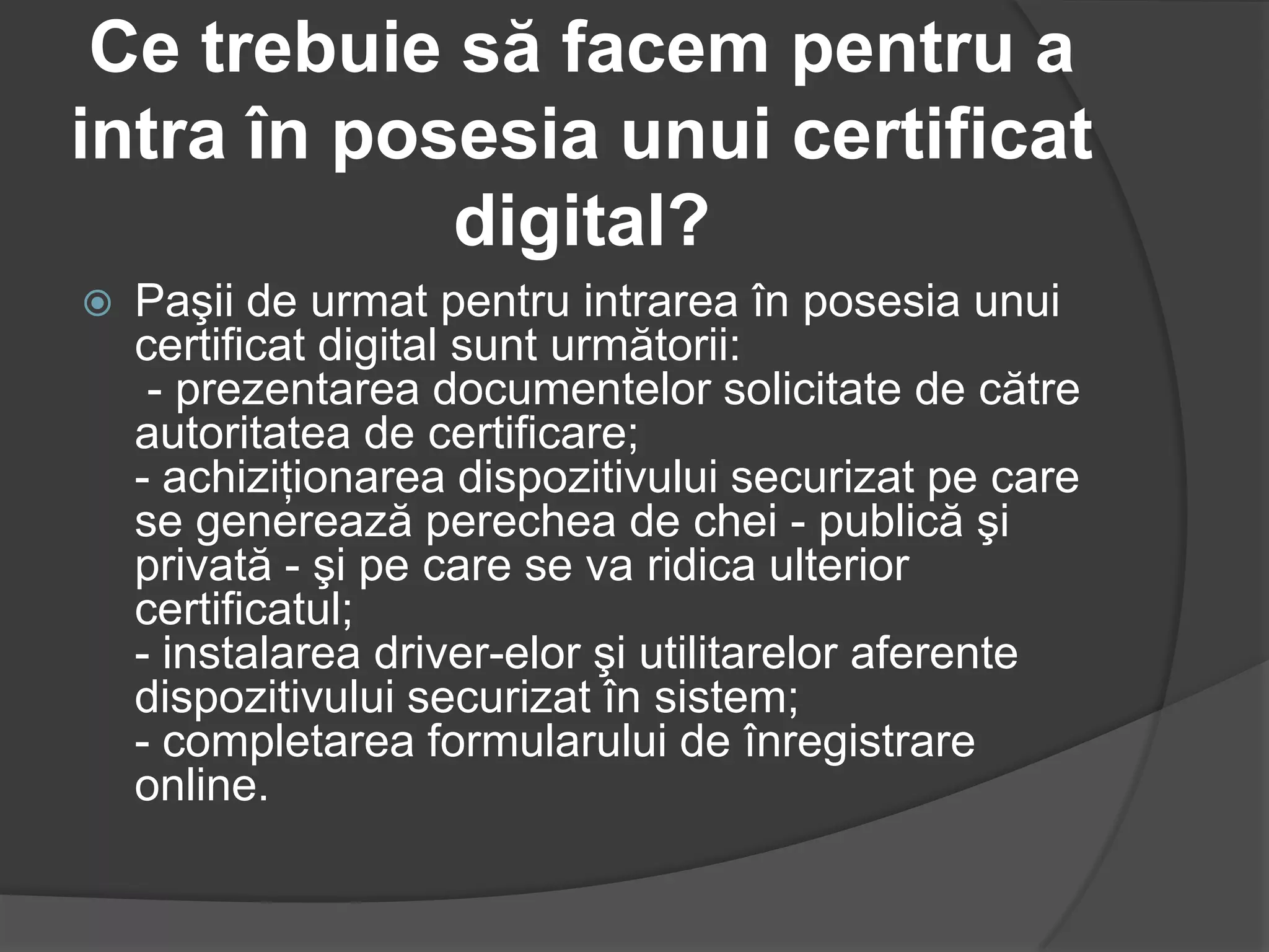Semnatura digitala a unui document | PPTX