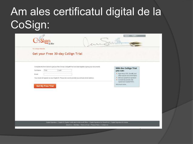 Semnatura digitala a unui document | PPTX
