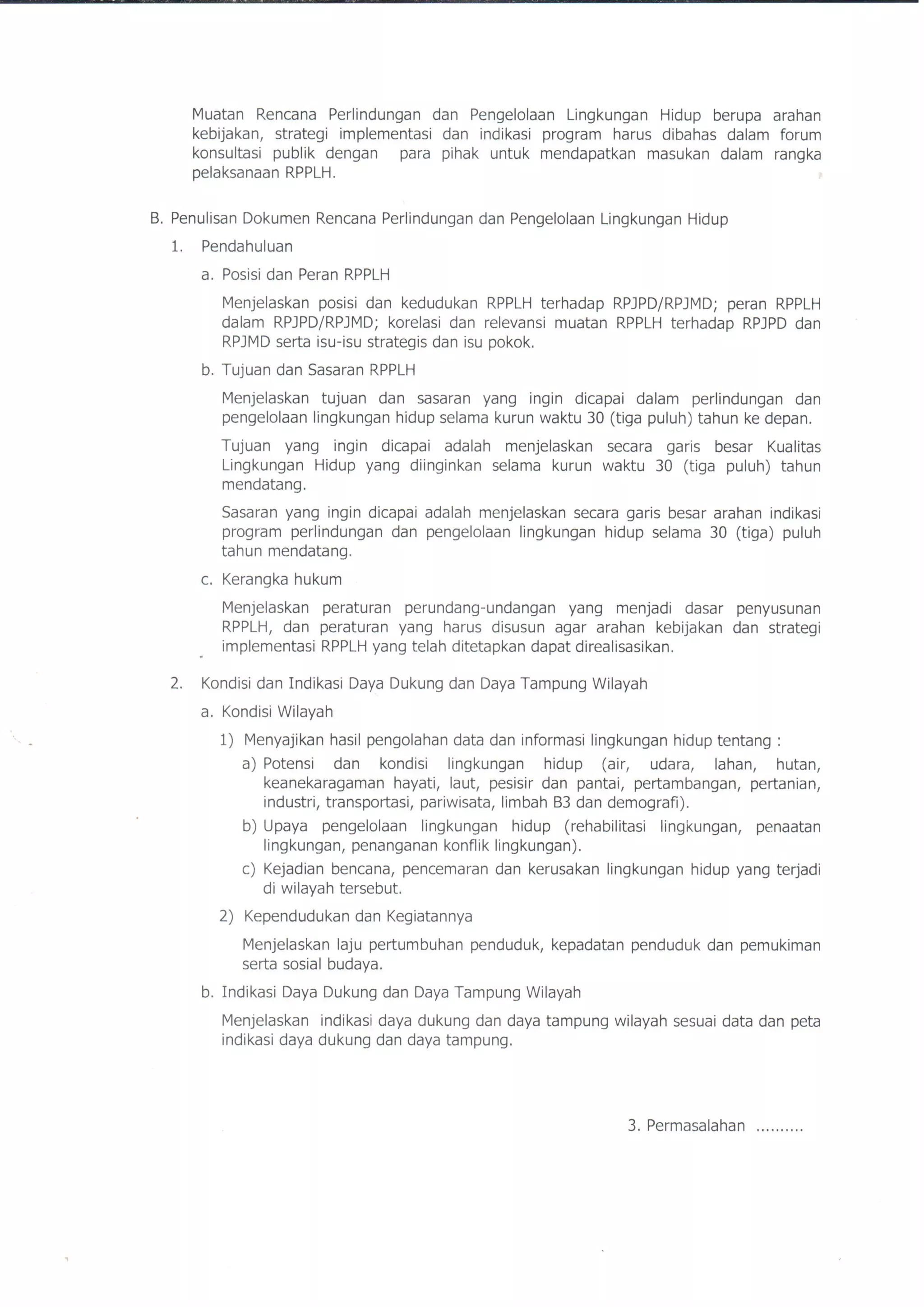 SE.5/MENLHK/PKTL/PLA.3/11/2016 - Penyusunan RPPLH Daerah | PDF