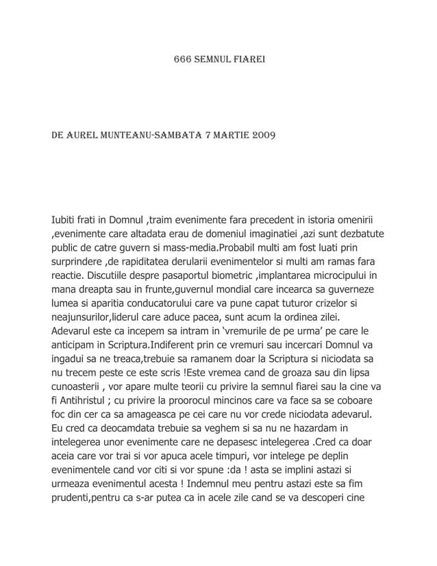 Semnul fiarei 666 | DOCX