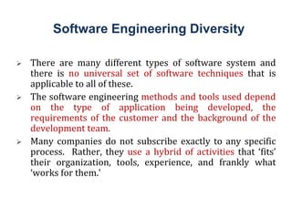 Software Engineering and Introduction, Activities and ProcessModels | PDF
