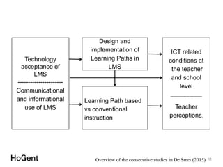 Blended learning, LMS, learning paths.Overview of my dissertation. | PDF