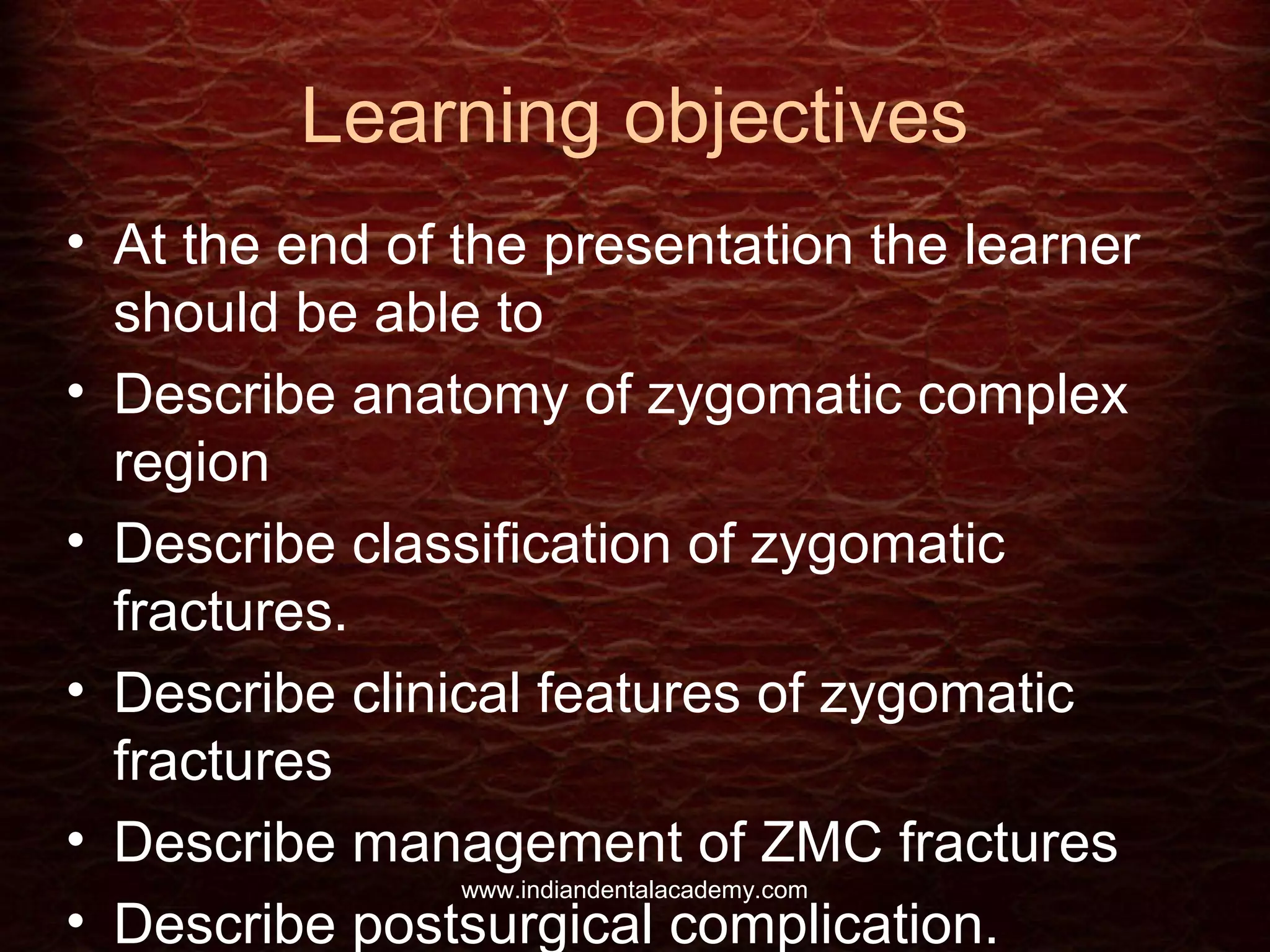 ZYGOMATIC COMPLEX FRACTURE | PPT