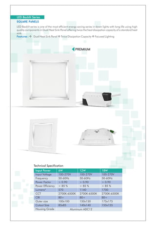 Semox Led Fixtures - Led Light Manufacturers Company In Delhi, India | PDF