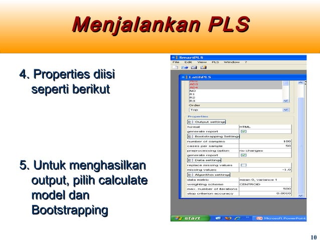 Tutorial SEM Menggunakan PLS | PPT