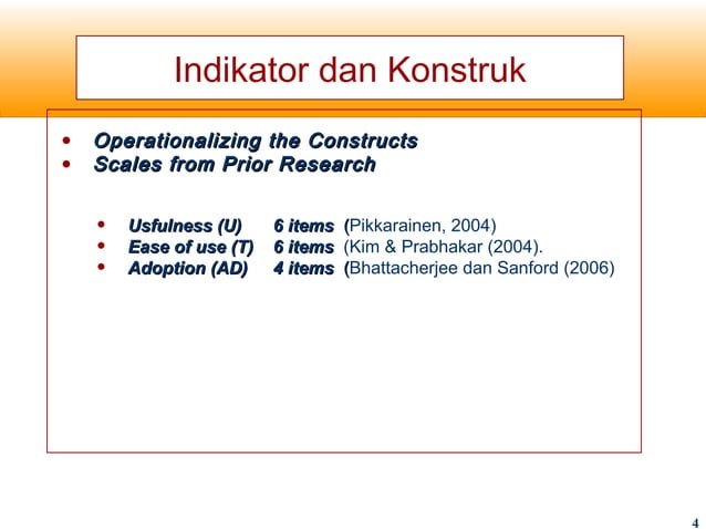 Tutorial SEM Menggunakan PLS | PPT