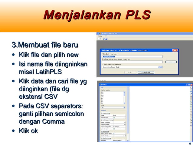 Tutorial SEM Menggunakan PLS | PPT