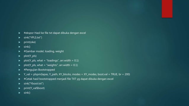 Sem PLS dengan PLSPM dalam R | PPT
