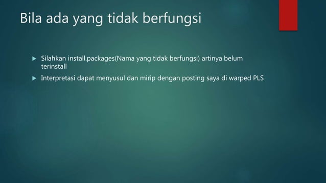 Sem PLS dengan PLSPM dalam R | PPT