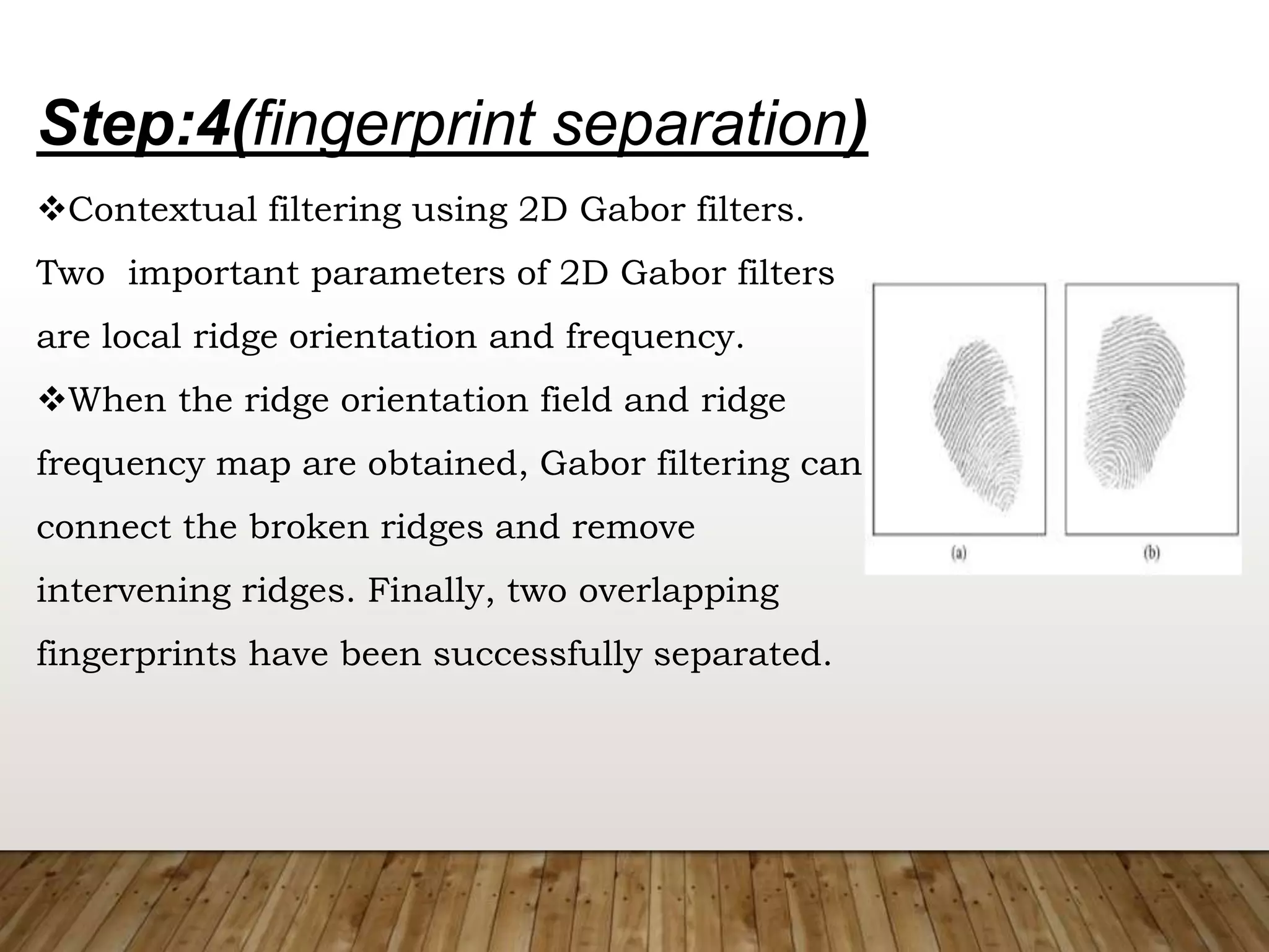 SEPARATION OF OVERLAPPED FINGERPRINTS PPT | PPTX