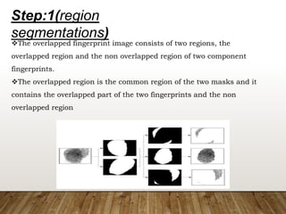 SEPARATION OF OVERLAPPED FINGERPRINTS PPT | PPTX