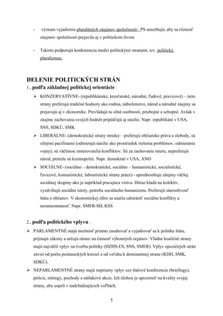 Politicke strany | PDF