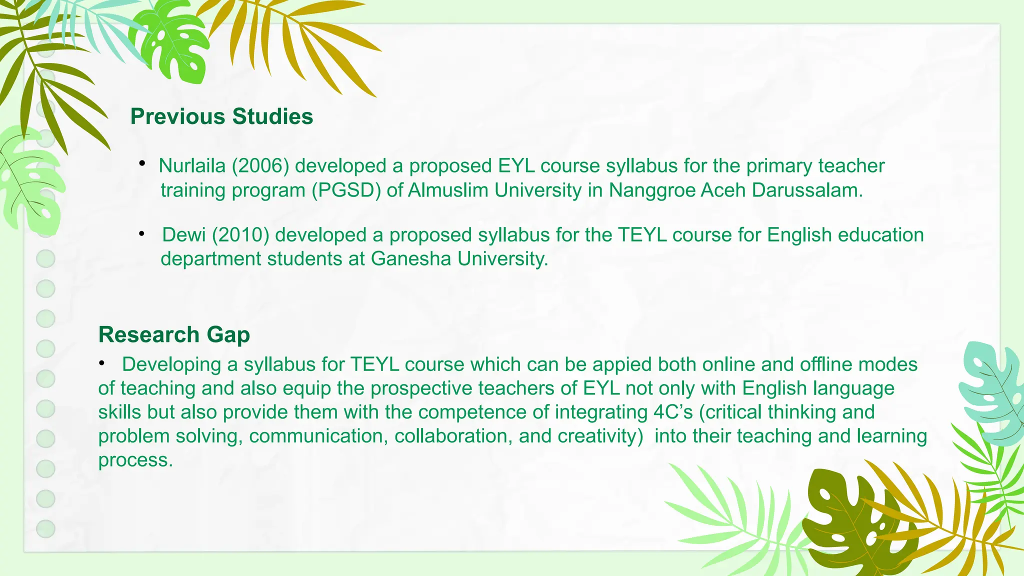 Seminar Proposal in EYL by Elly Rosalina S | PPTX