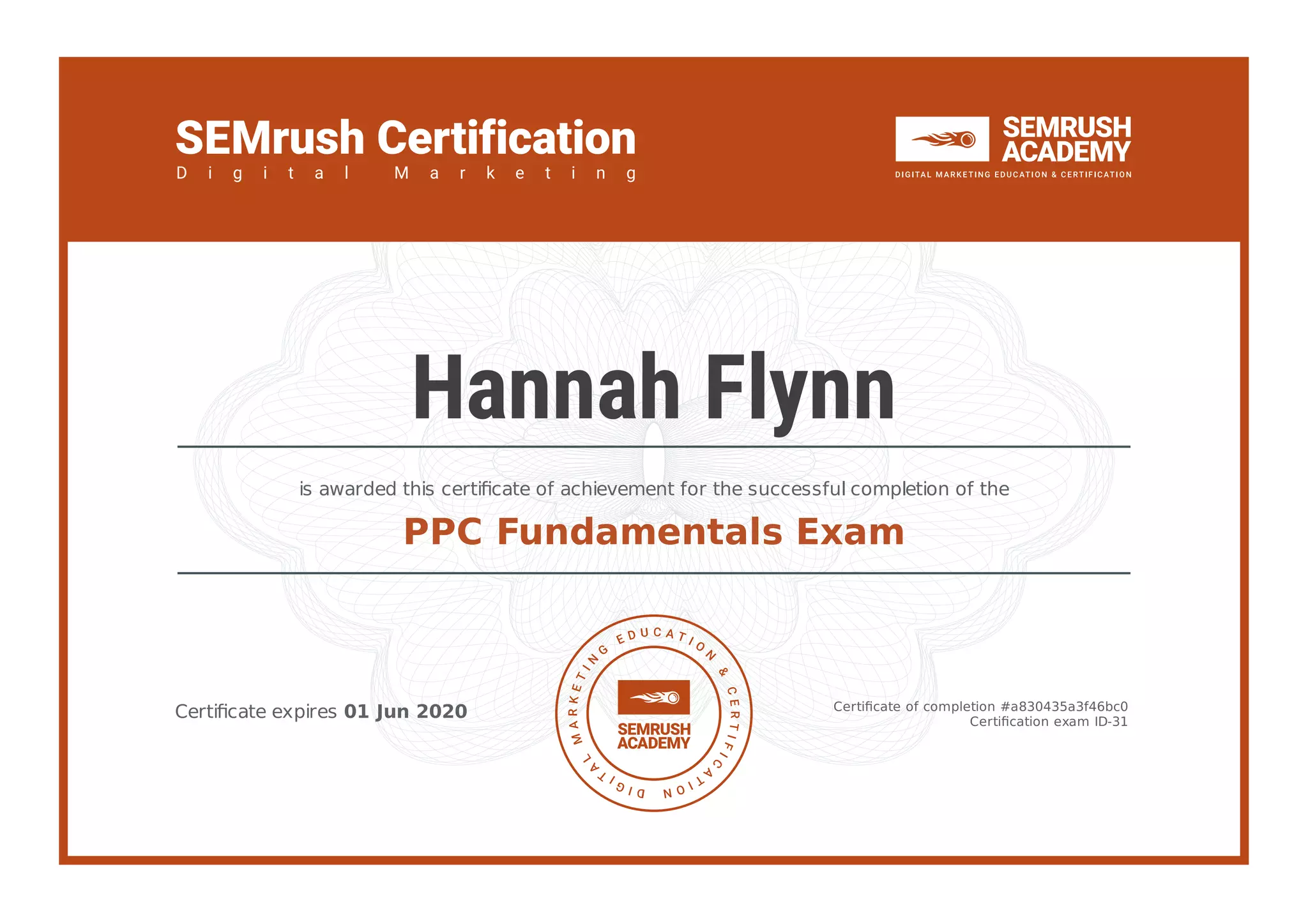 SEMrush Academy | PPC Fundamentals Certificate | PPT