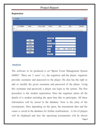 sports event management system.report | DOCX