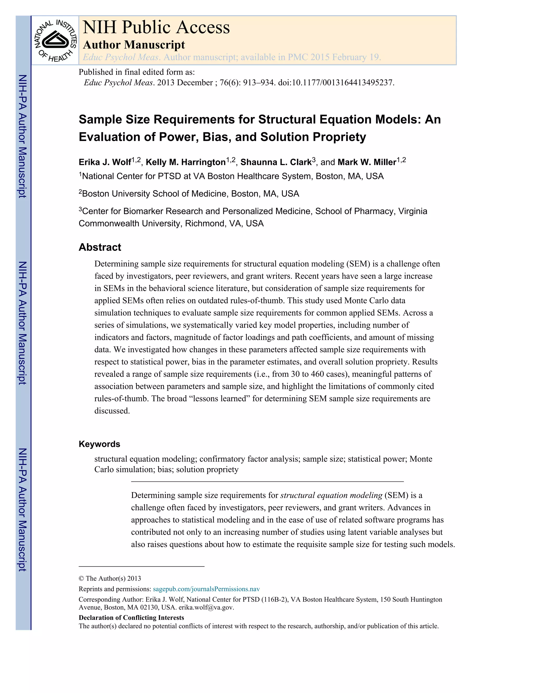 Sem sample size | PDF Sem sample size | PDF