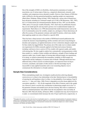 Sem sample size | PDF