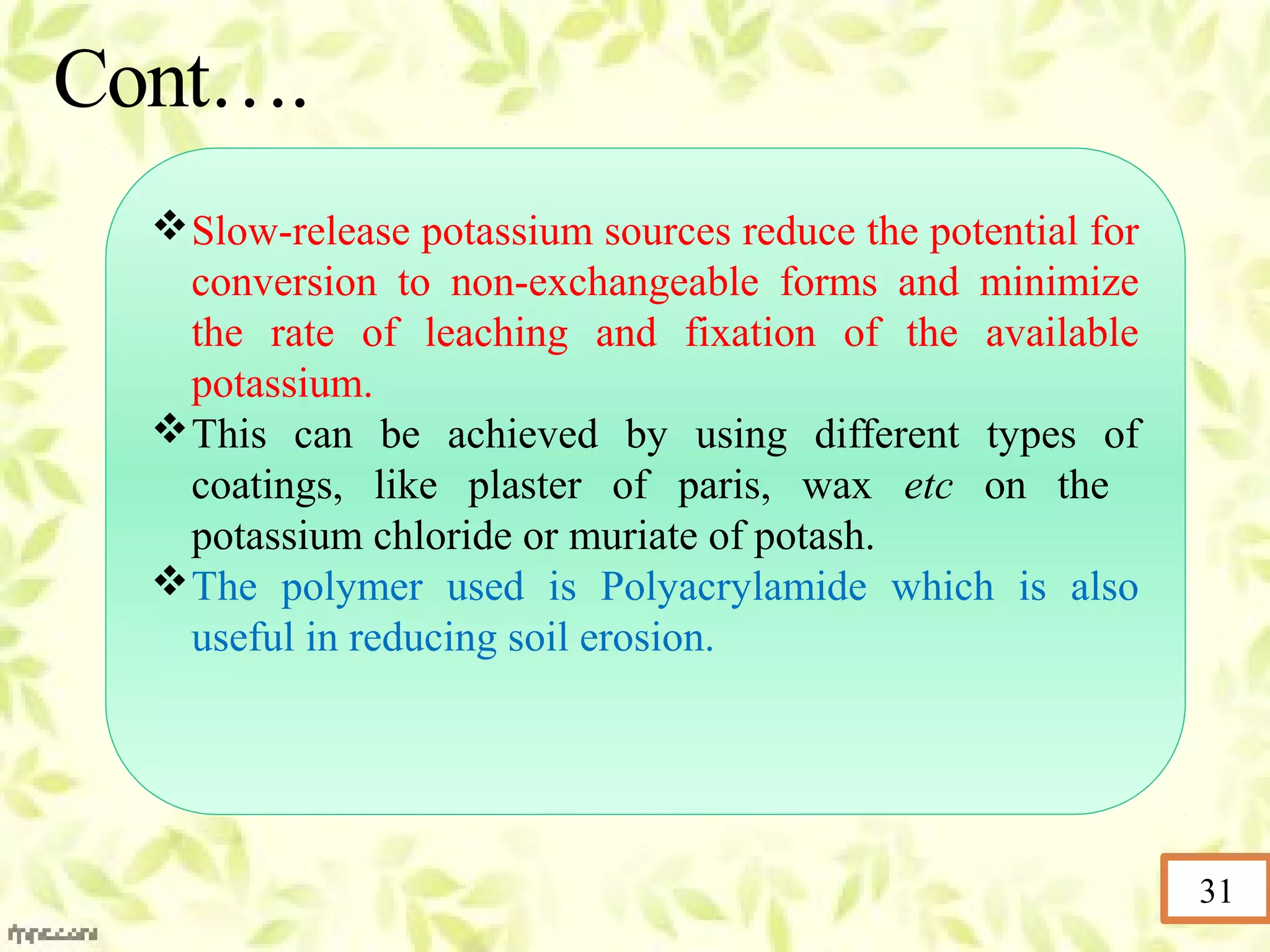 slow release fertilizer in crop production | PPT