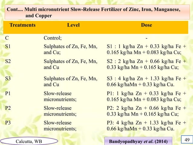 slow release fertilizer in crop production | PPT | Chemistry | Science