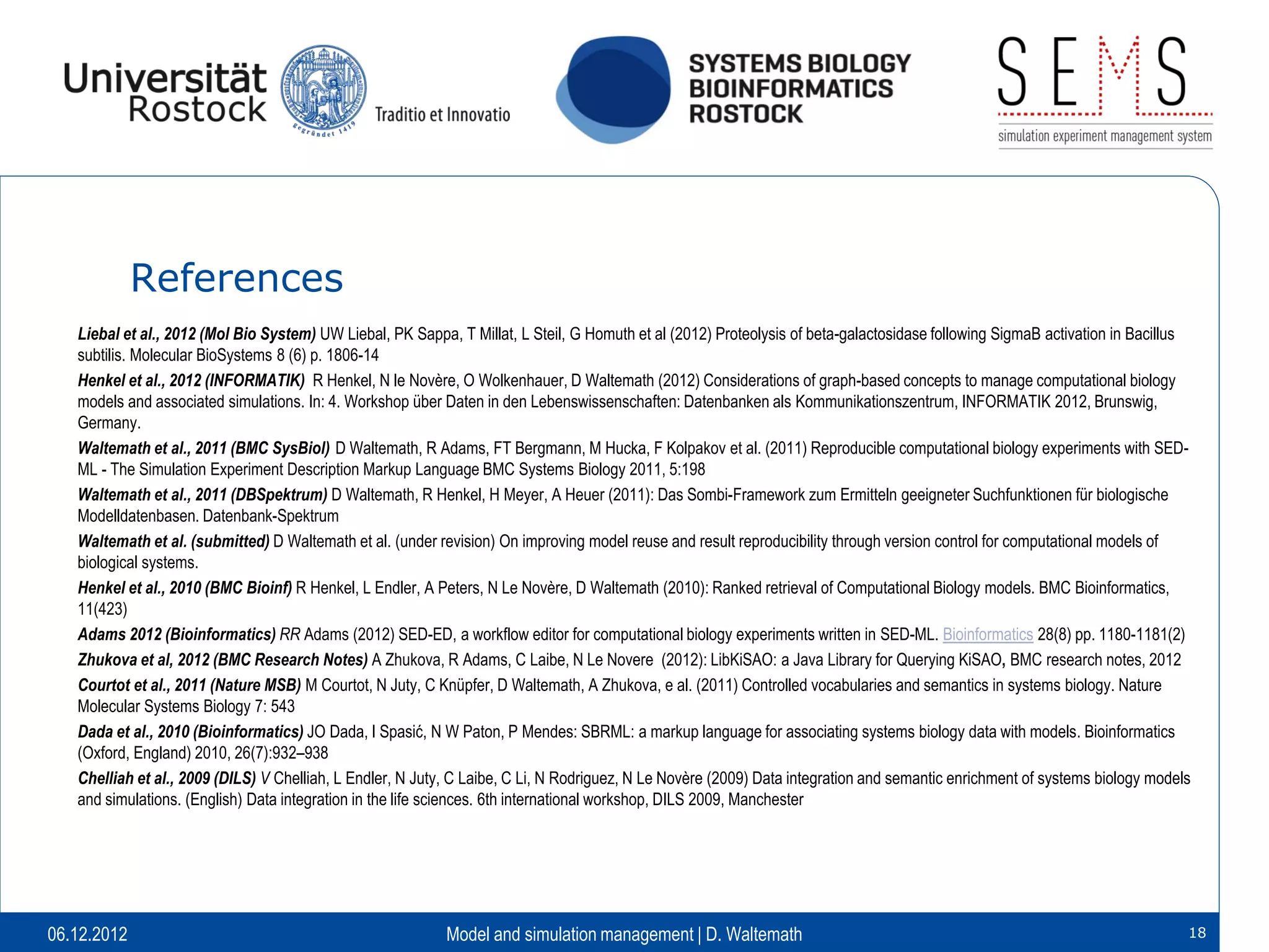 Simulation experiment descriptions and management | PDF