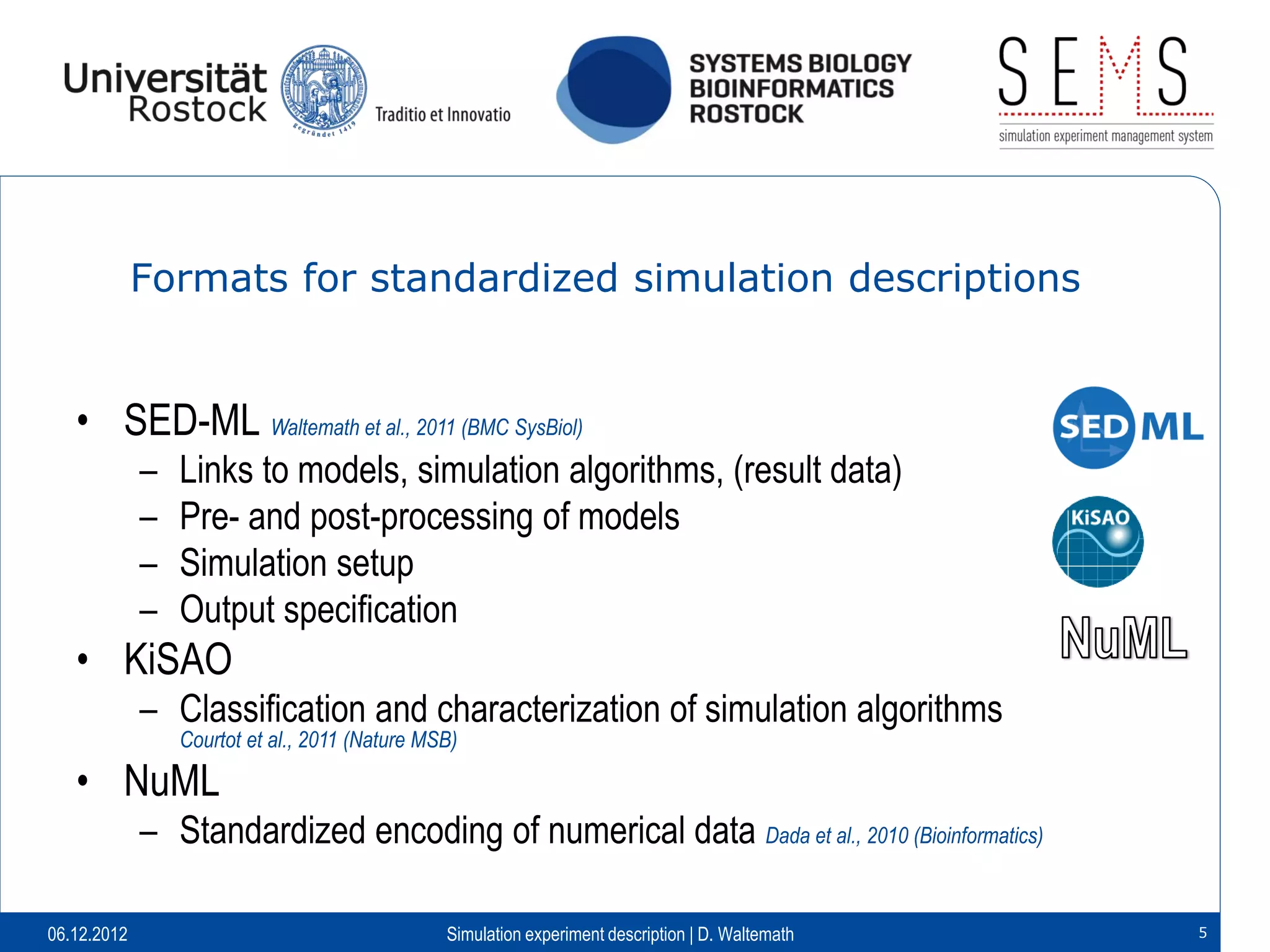 Simulation experiment descriptions and management | PDF