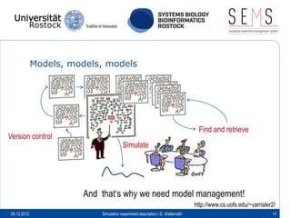 Simulation experiment descriptions and management | PDF