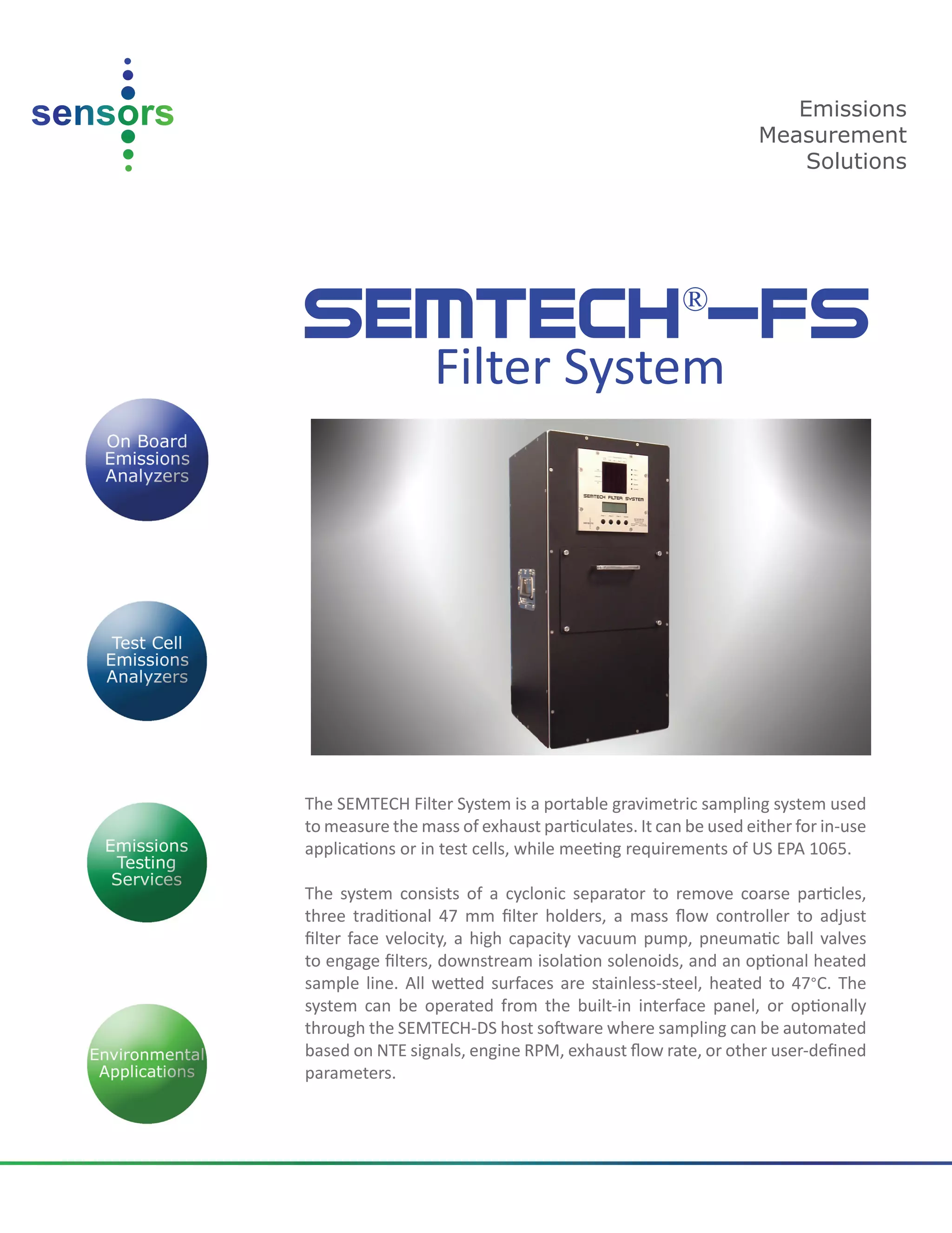 Semtech Fs Particulate Measuring System | PDF | Physics | Science