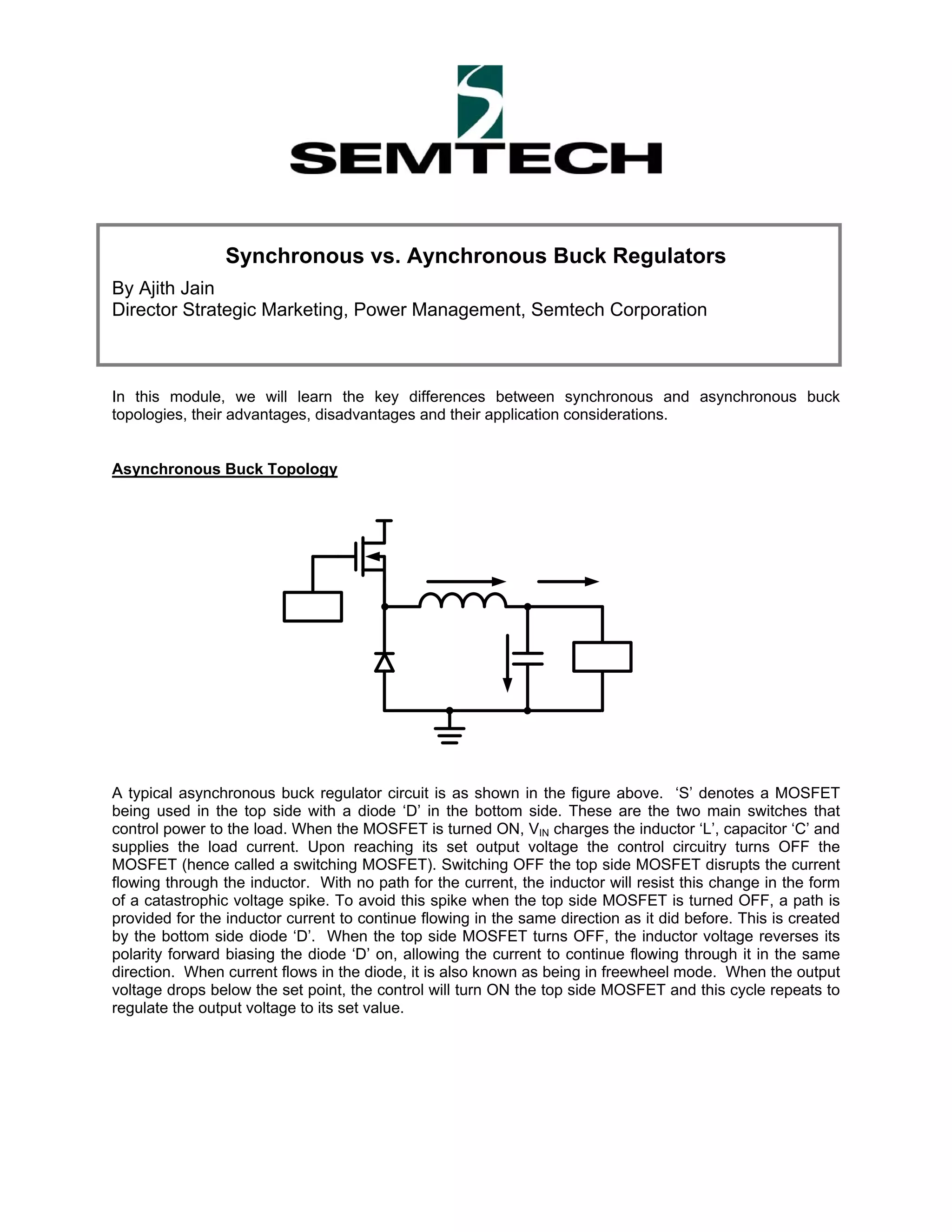 Semtech synchronous vs-asynchronous-buck-regulators | PDF