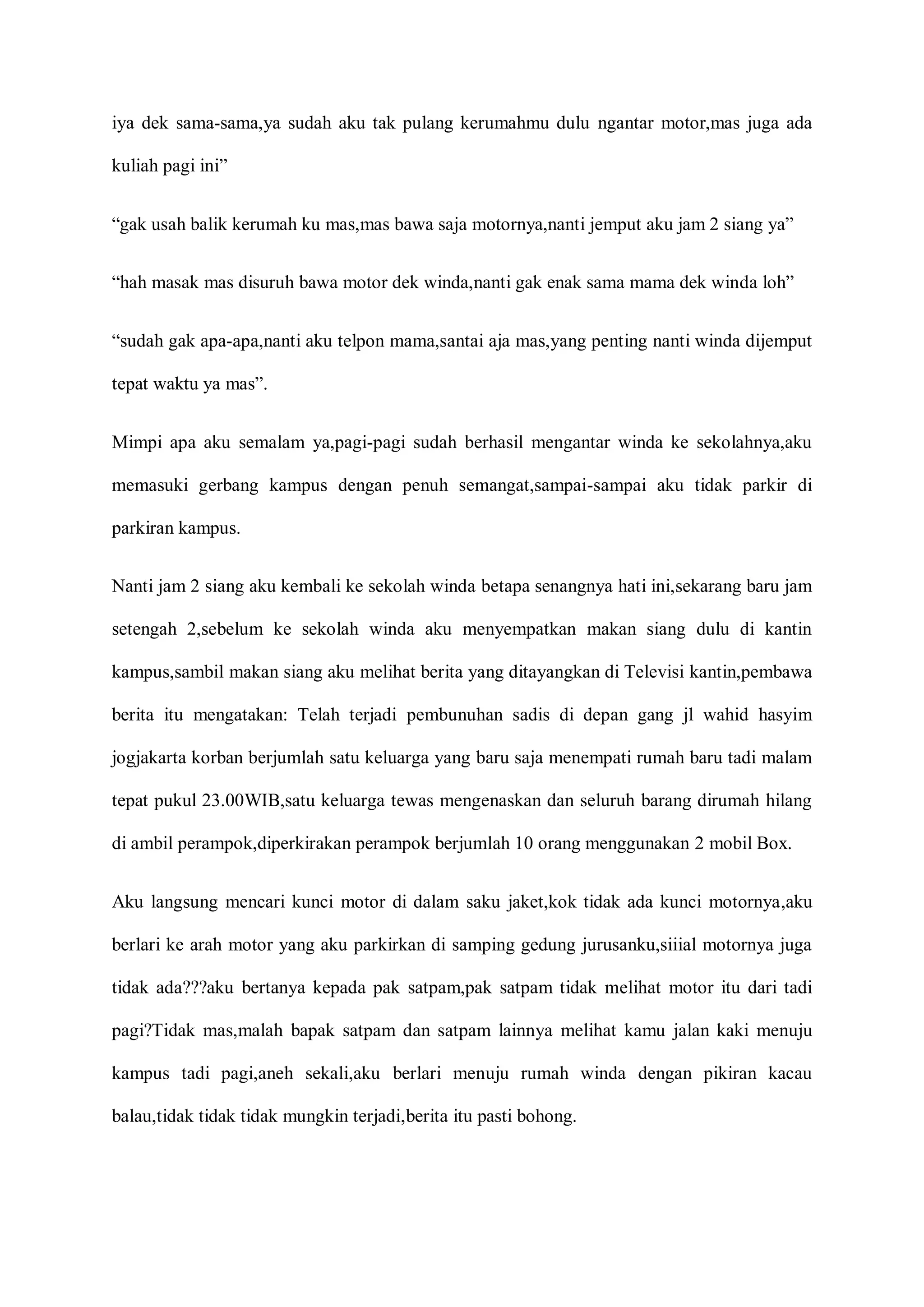 Semuanya karena winda | PDF