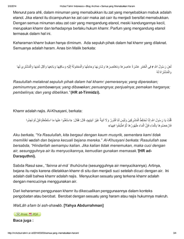 Semua yang memabukkan haram | PDF