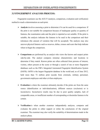 SEPARATION OF OVERLAPPED FINGERPRINTS | PDF