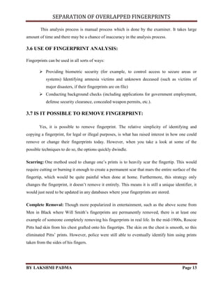 SEPARATION OF OVERLAPPED FINGERPRINTS | PDF