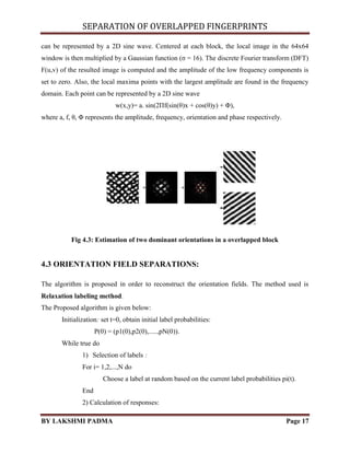 SEPARATION OF OVERLAPPED FINGERPRINTS | PDF