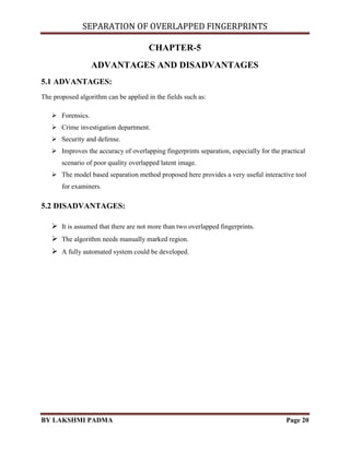 SEPARATION OF OVERLAPPED FINGERPRINTS | PDF