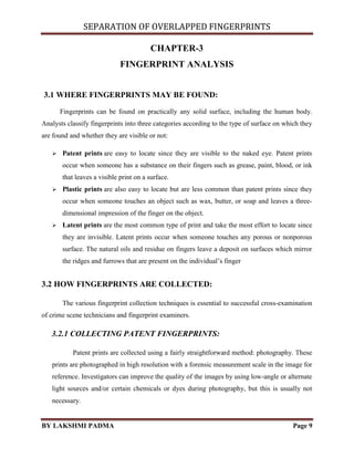 SEPARATION OF OVERLAPPED FINGERPRINTS | PDF