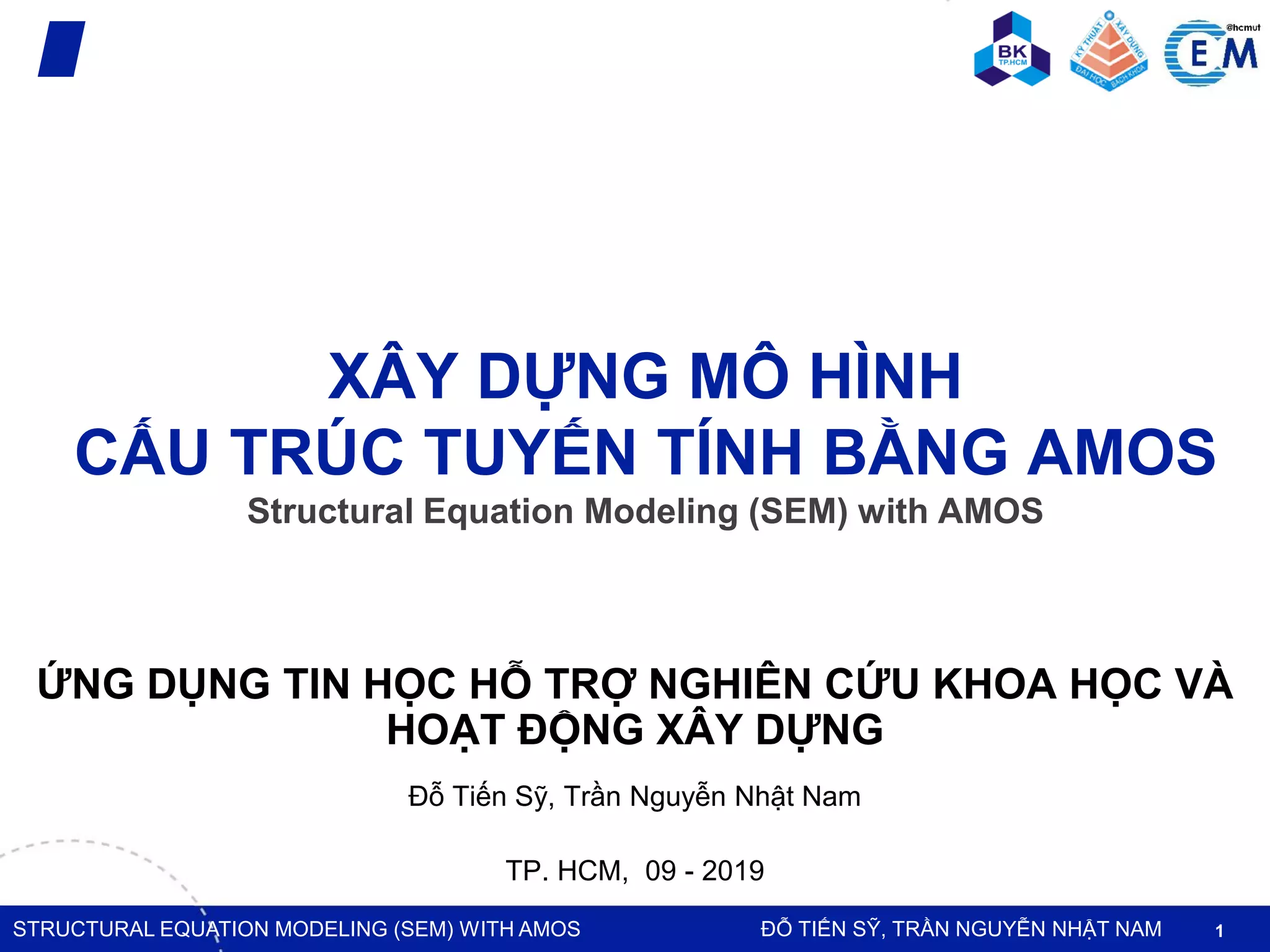 Structural Equation Modeling (SEM) with AMOS | PDF