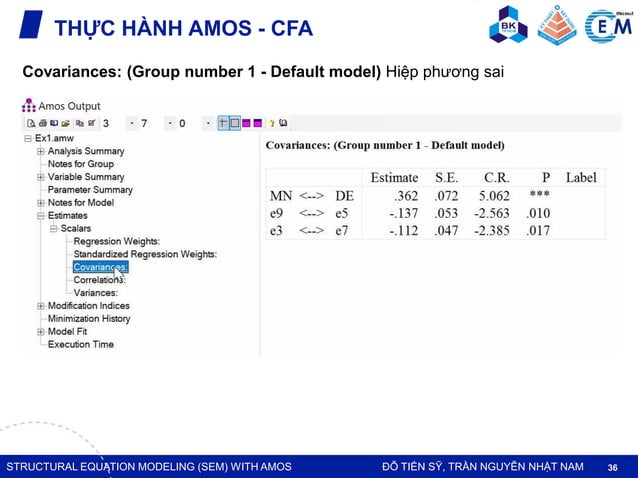 Structural Equation Modeling (SEM) with AMOS | PDF