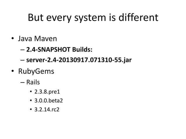 Semantic Versioning Lightning Talk | PPT