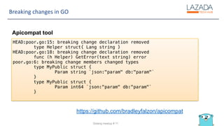 Semantic versioning and microservices in GO | PPT