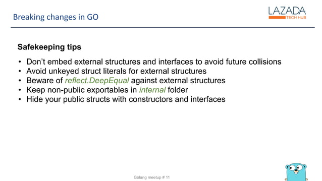 Semantic versioning and microservices in GO | PPT