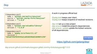 Semantic versioning and microservices in GO | PPT