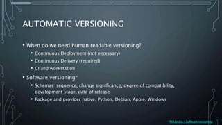 Semantic versioning implementation variations | PPTX
