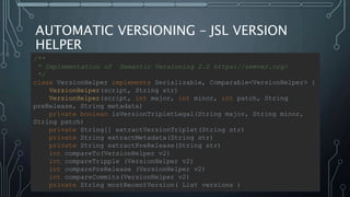 Semantic versioning implementation variations | PPTX