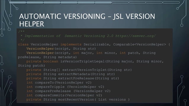 Semantic versioning implementation variations | PPTX