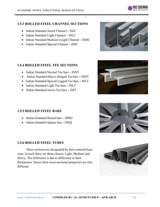 SEM VI 3602 Structural Design of Steel, B ARCH, ANNA UNIVERSITY ...