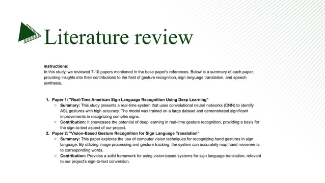 Sign language to text conversion power point presentation | PPTX