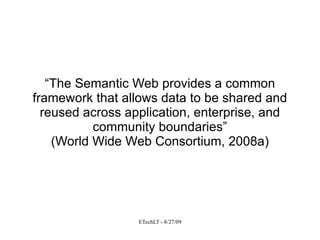 Quick Introduction to the Semantic Web, RDFa & Microformats | PPT