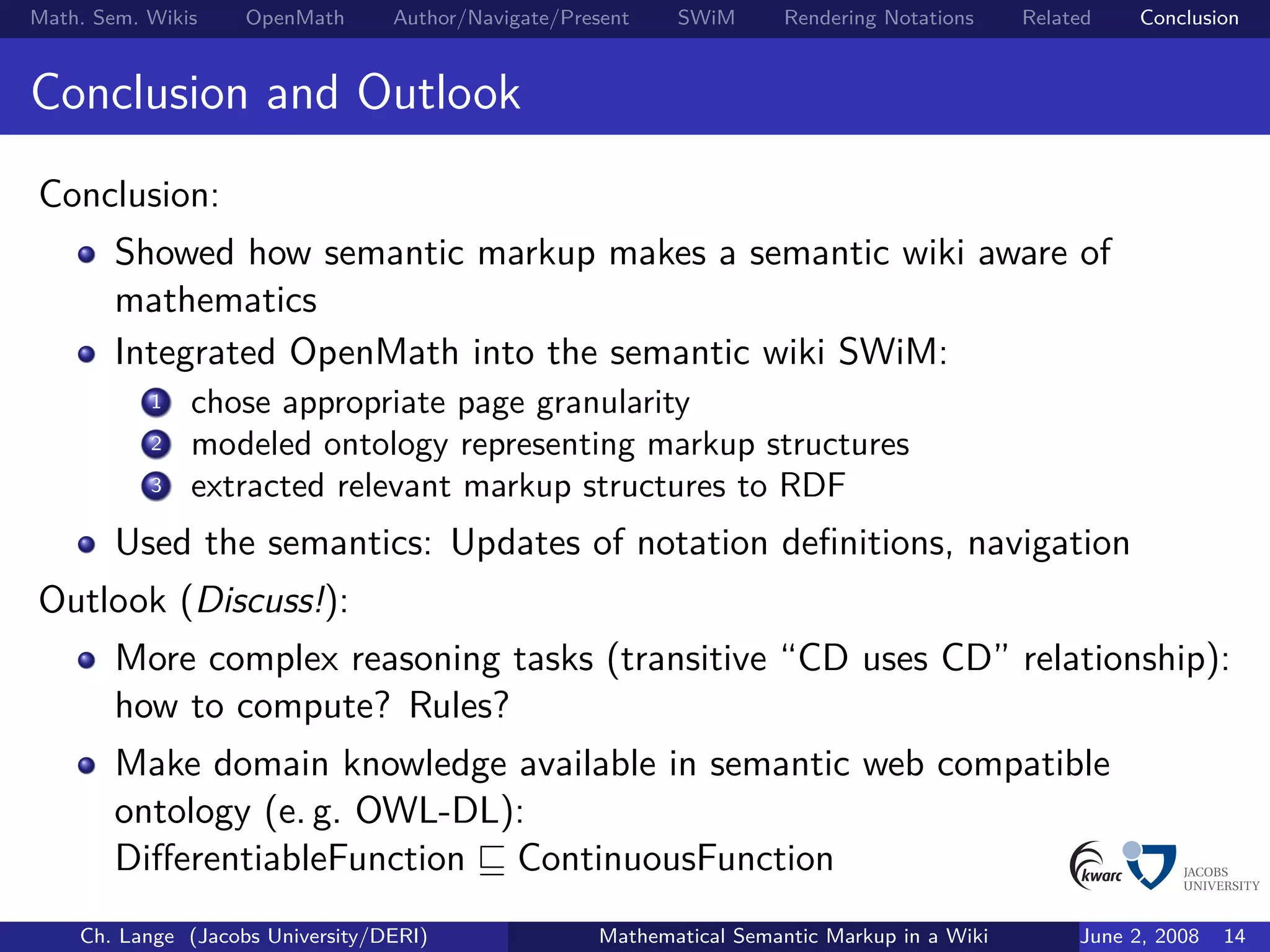 Mathematical Semantic Markup in a Wiki: the Roles of Symbols and Notations | PDF | Web Design ...