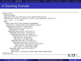 Mathematical Semantic Markup in a Wiki: the Roles of Symbols and Notations | PDF