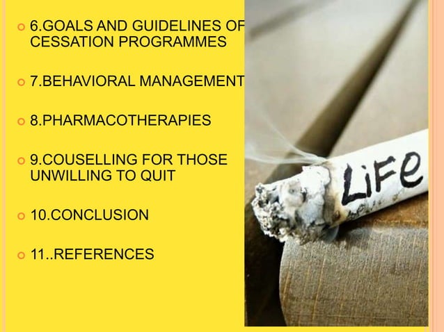 Methods of tobacco cessation | PPTX